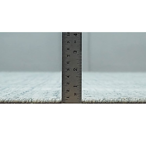 Hand Made Striped Scandinavian Blended Wool Flatwoven Area Rug, Ivory, Silver and Gray, 8X10 | KE2810