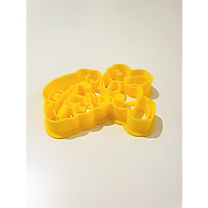 T3D Cookie Cutters Inspired By Mario Bros Cookie Cutter, Suitable for Cakes Biscuit and Fondant Cookie Mold for Homemade Treats, 3.54'' x 2.63'' x 0.55''