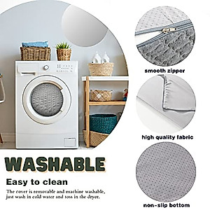 MeMoreCool 3 in 1 Bed Wedge Mattress Topper or Under Bed, 7 Inch Incline Mattress Elevator Base with Washable Knitted Cover, Ideal Wedge Mattress for Acid Reflux/Back Pain/Snoring, Grey, Queen