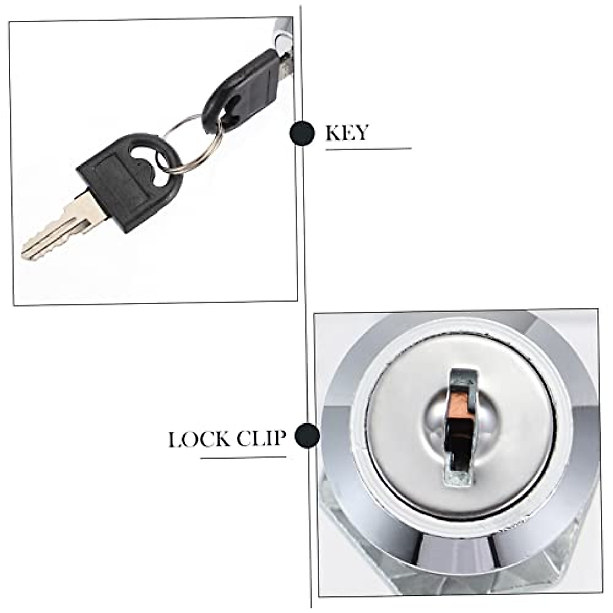 TOVINANNA 10pcs Mailbox Cam Lock Mailbox Lock Cupboard Lock Desk Lock Stainless Steel Cabinet Wardrobe Cabinet Home Door Locks Desk Push Lock Furniture Zinc Alloy with Key Mortise Lock