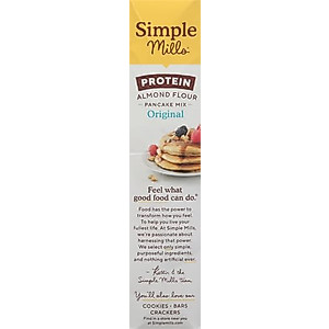 Simple Mills Just Add Water Almond Flour Pancake Mix, Original Protein - Gluten Free, Plant Based, Paleo Friendly, Breakfast, 10.4 Ounce (Pack of 1)