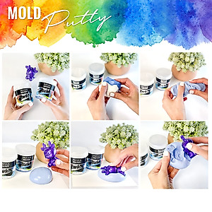 Mold Putty Silicone Mold Making Kit, Super Easy 1:1 Mix Mold Putty, 3/4 Lb (400 Grams), Makes Strong Reusable Silicone Molds