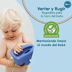 Dr. Brown’s CleanUp Pour & Roar Watering Can, Baby Bath Essentials Kids Toy, 6+ Months BPA Free, Certified Plastic Neutral