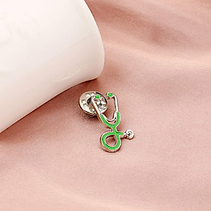 Nurse Stethoscope Enamel Pin Medical Doctor Nurse Stethoscope Brooches Christmas Gift (Pink-s)