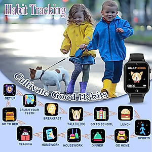 Goodatech Smart Watch for Kids 4-12 Years Boys Girls, 26 Puzzle Games,HD Camera,Video Music Player,Pedometer,Flashlight,Calendar Stopwatch Timer,Alarm Clock, Aluminum Case,Sport Band (Black)