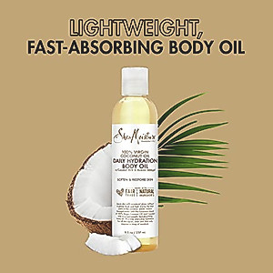 SheaMoisture Daily Hydration Body Oil Virgin Coconut Oil For Dry Skin Paraben Free 8 oz