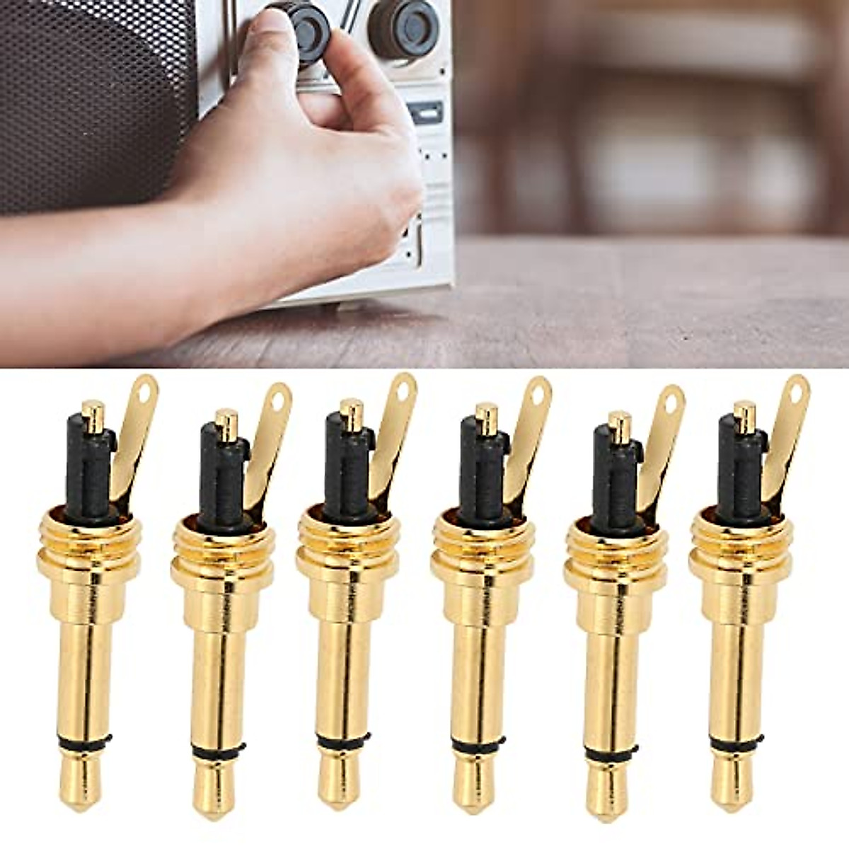 ASHATA Headphone Jack, 100Pcs 3.5mm Mono Headphone Jack, 2-Pole Audio ...