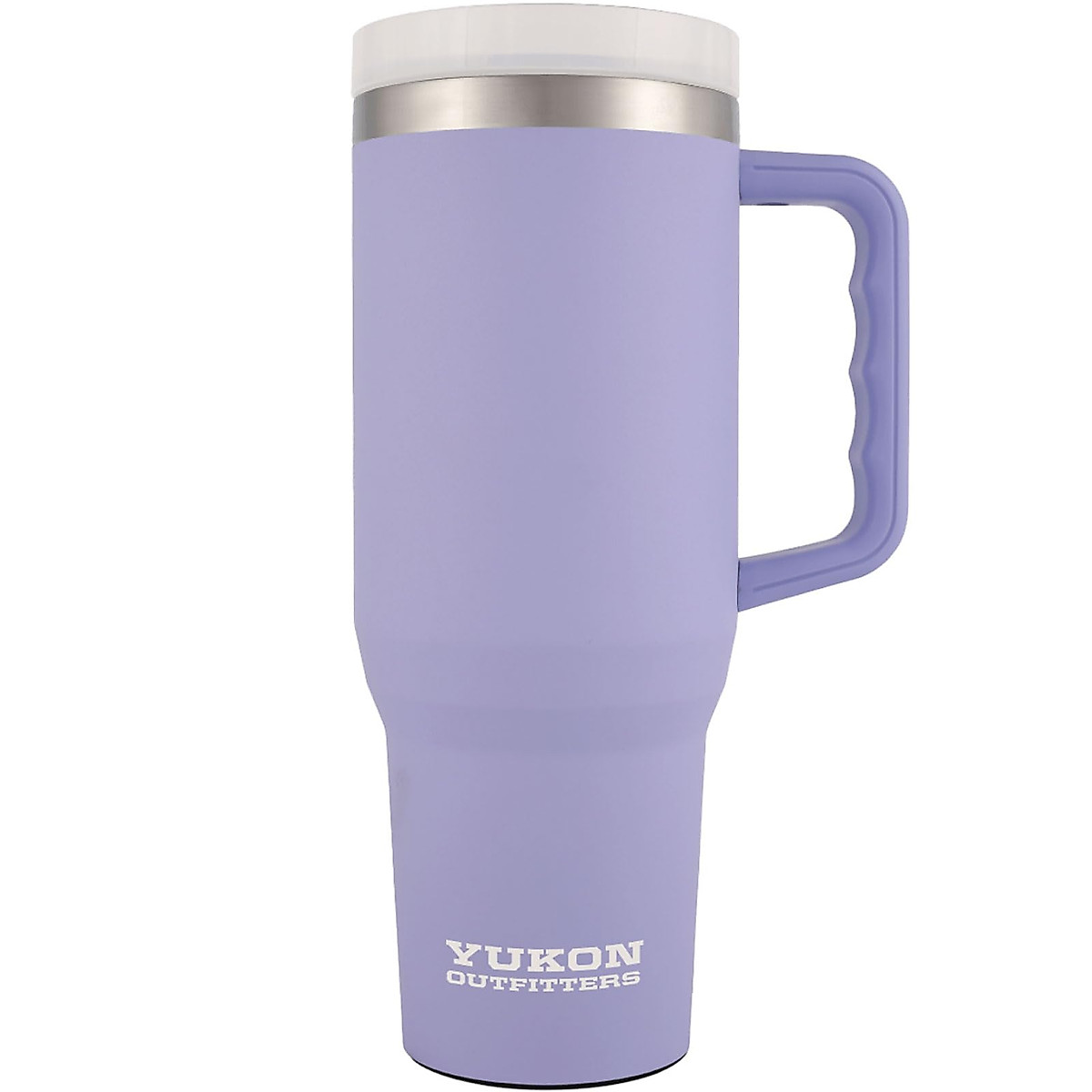 Yukon Outfitters Fit Forty 40oz Double Wall Vacuum Insulated Stainless Steel Tumbler with Reusable Straw & Ergonomic Handle | For Hot or Cold Beverage, Lavender