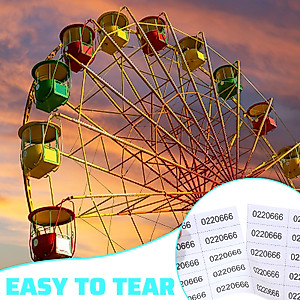 Kosiz 2000 Sheets Raffle Ticket 25 Bid Chinese Auction Tickets Tricky Tray Basket Raffle Sheets for Fundraiser Events Carnival Class School Entry Door Prize(White)