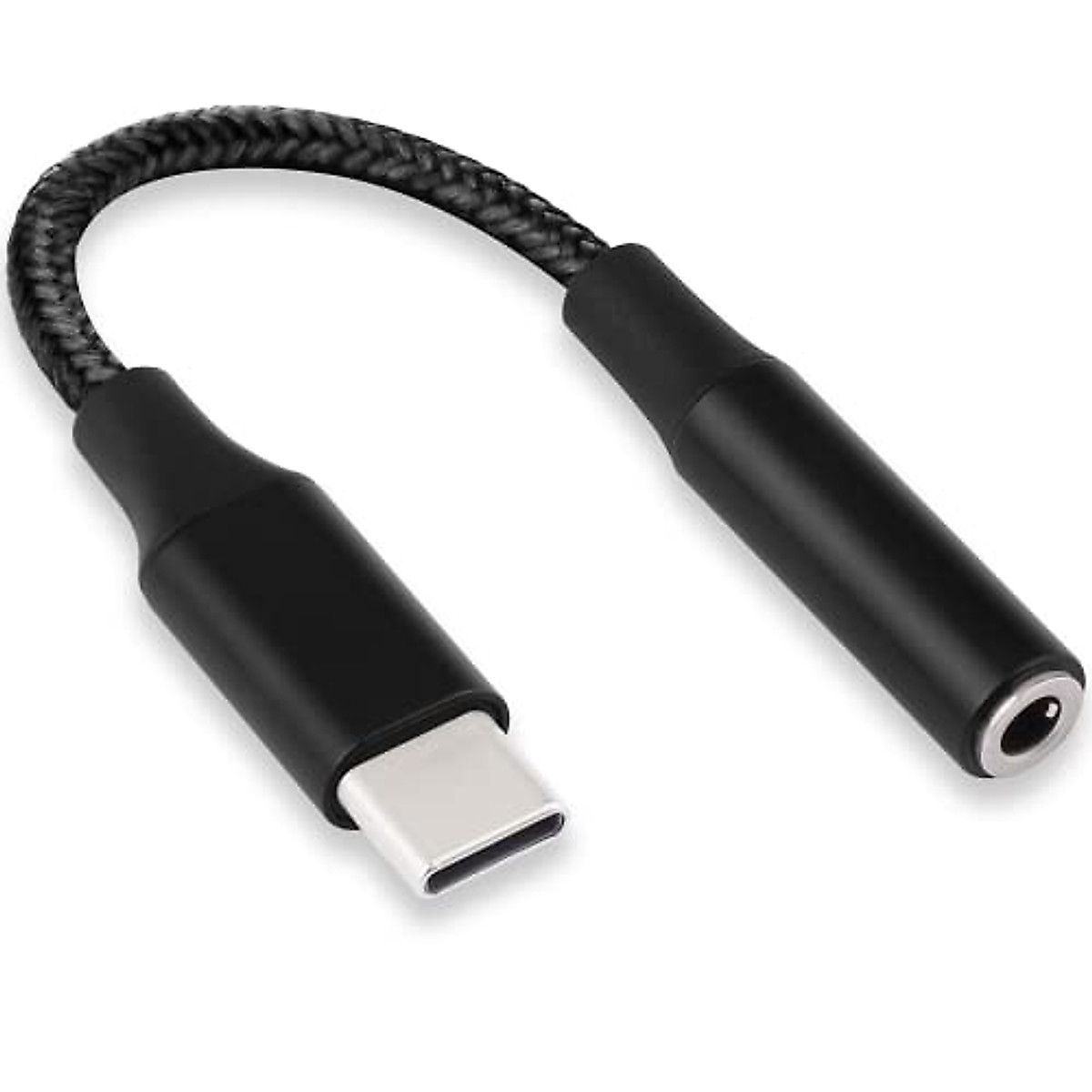 Gimane USB C to 3.5mm Female Headphone Jack Adapter,USB Type C to Aux Audio Dongle Cable Converter for Pixel 6 5 4,Samsung Galaxy S22 S21 S20 + Ultra Plus Note 20 10-Black