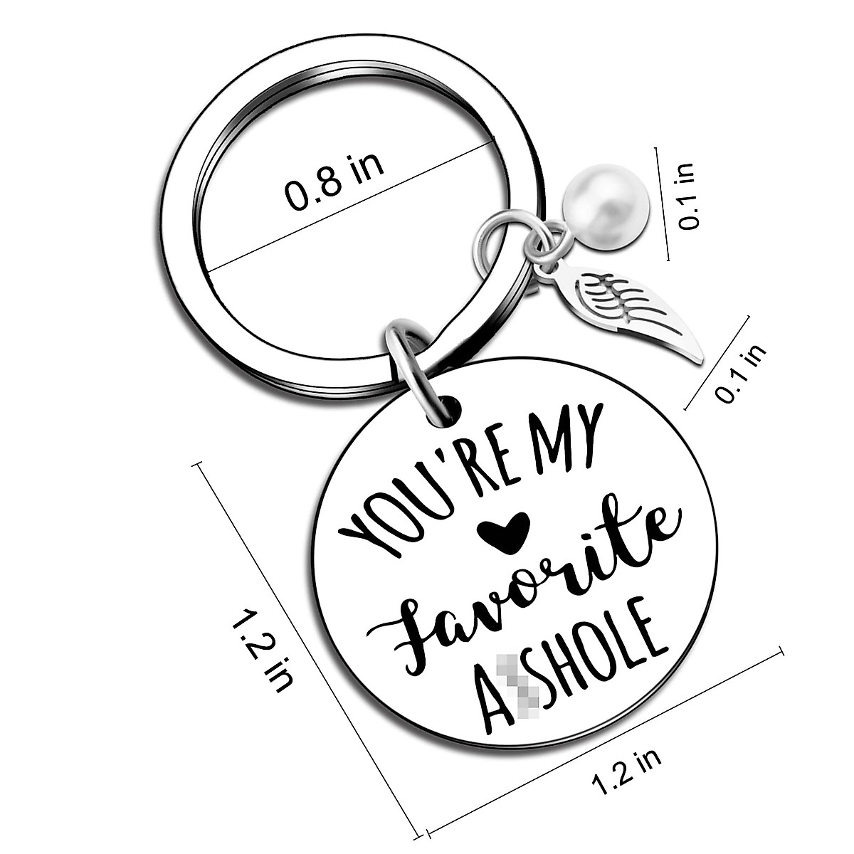 igvean Valentines Gifts for Him Couple Gifts for Boyfriend from Girlfriend Anniversary Birthday Gifts for Men Boyfriend Gifts You Are My Favorite Asshole Keychain