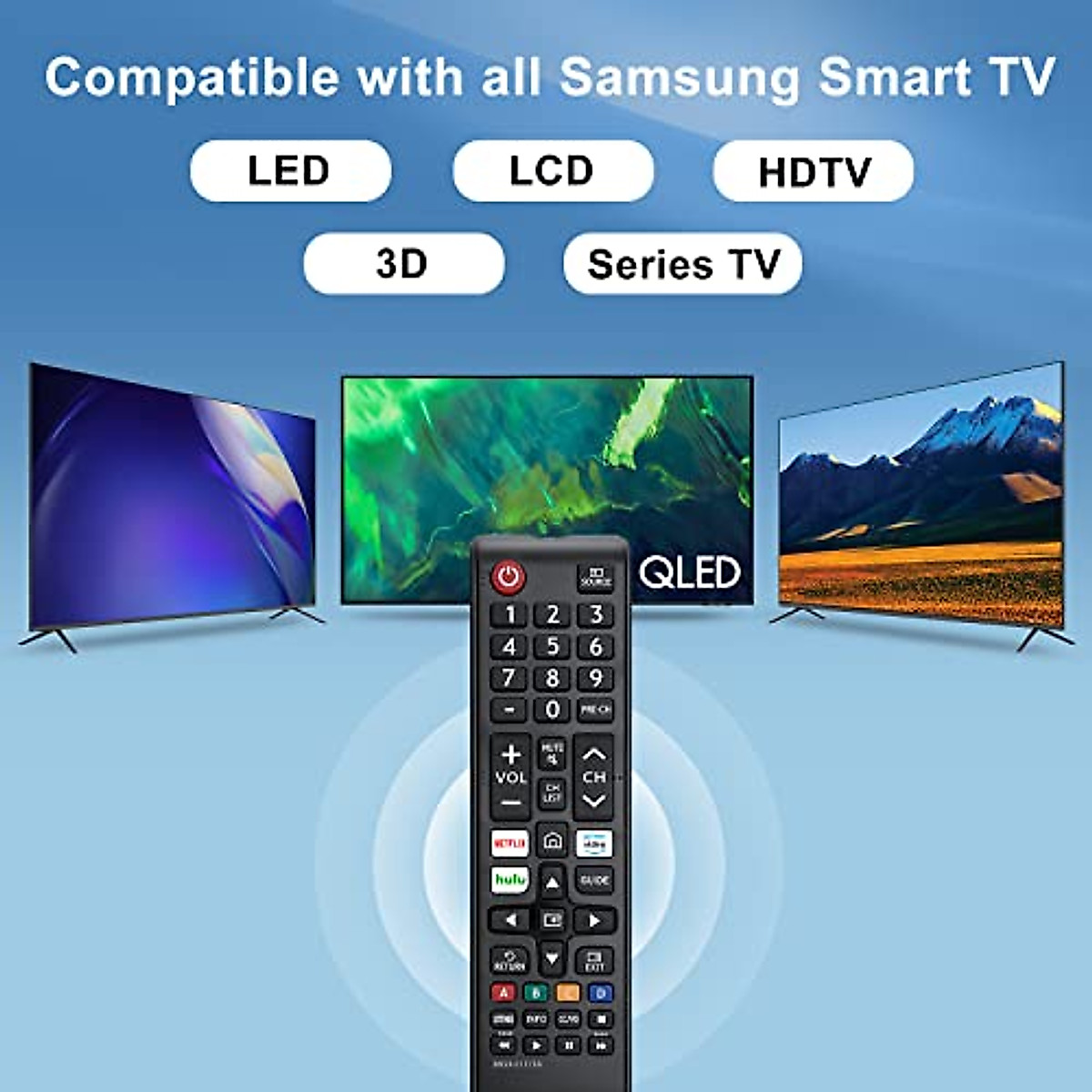 【Pack of 2】 New Universal Remote for All Samsung TV Remote, Replacement Compatible for All Samsung Smart TV, LED, LCD, HDTV, 3D, Series TV