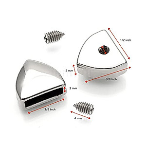 CRAFTMEMORE 3/8 Inch Belt Tip with Screw, Zipper Tip, Webbing Tip, Strap End Caps, DIY Sewing Craft 4 Pack SC31 - Pick Color (Silver)