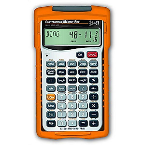 Calculated Industries 4065 Construction Master Pro Advanced Construction Math Feet-inch-Fraction Calculator for Contractors, Estimators & The Pipe Fitters Blue Book