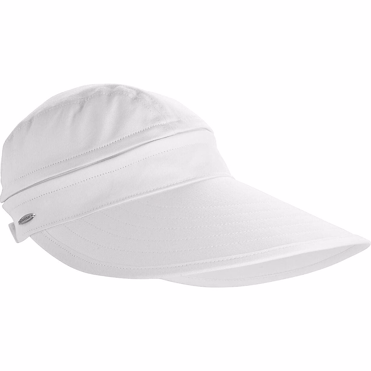 Coolibar UPF 50+ Women's Bel Aire Zip-Off Sun Visor - Sun Protective (One Size- White)