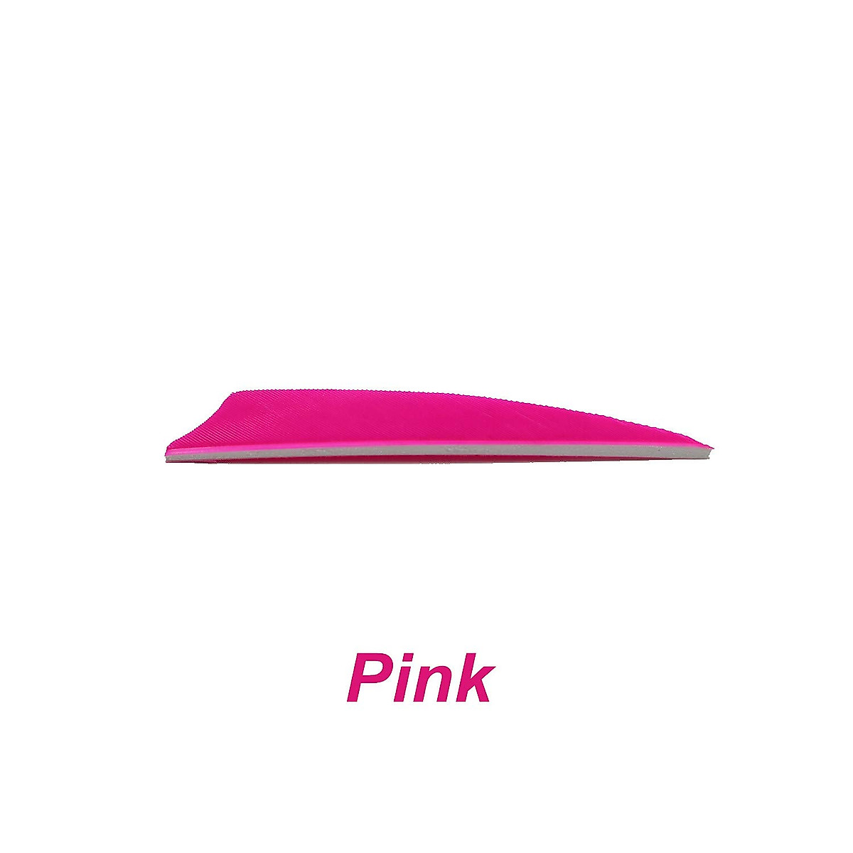 M.SJUMPPER ARCHERY Arrows 3 Inch Real Feathers Fletching with Shield Cut for DIY Hunting Shooting Shafts (36 Pack) (Pink)