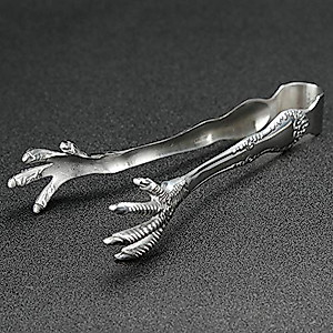 MASSJOY Bar Ice Hockey Special Eagle Claw Shape Ice Tongs Serving Tongs.