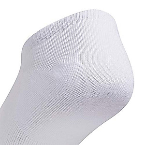 adidas Men's Superlite Super No Show Socks (6-Pair), White/Black, Large