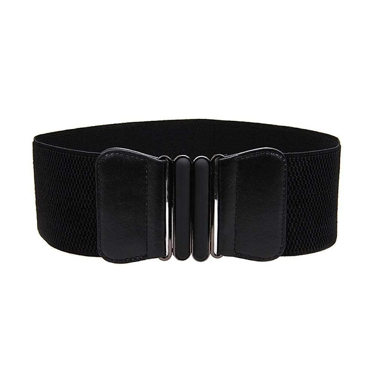 VOCHIC Wide Elastic Plus Size Belt for Women Cinch Waist Belt Stretch Waistband, Black, XXL(42"-47")