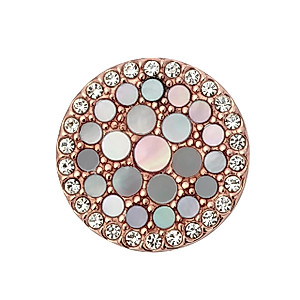 Fossil Women's Gold-Tone or Rose Gold-Tone Dangle or Hoop Earrings, Color: Rose Gold (Model: JF01737791)