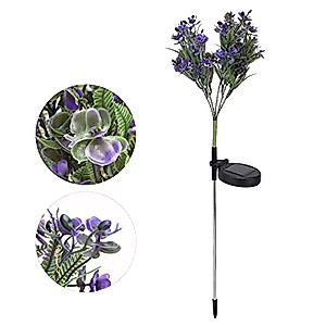 Solar Phalaenopsis Light, Easy to Use Waterproof Garden Landscape Lamp Multi Purpose Exquisite Appearance for Courtyards for Home for Garden