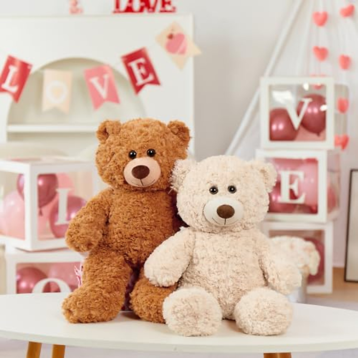 Tezituor Small Teddy Bear Stuffed Animals 18inch, Cute Little Teddy Bear Plush Toys for Kid Girl Boy (Brown)