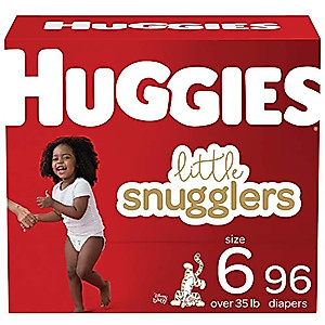 Huggies Little Snugglers Baby Diapers, Size 6, 96 Ct, One Month Supply