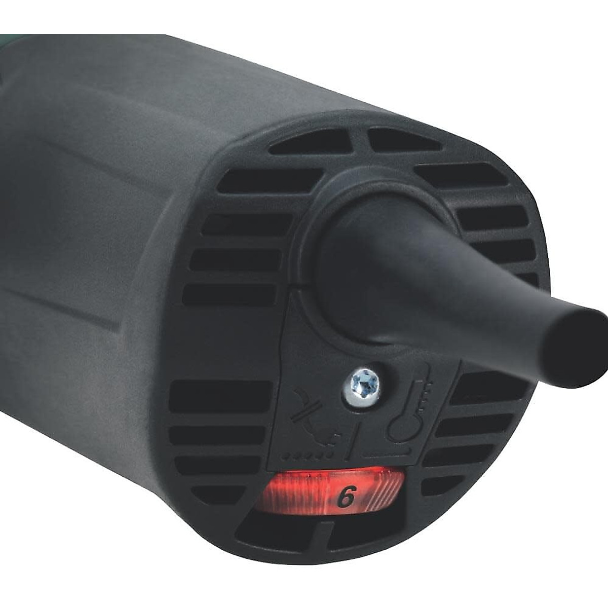 Metabo 4-1/2-Inch / 5-Inch Variable Speed Angle Grinder, 2,000-7,600 RPM, 14.5 Amp, Electronics, Slide Switch (Locking), Safety Clutch, M-Quick Wheel Change, WEV 17-125 Quick Inox, 600517420, Green