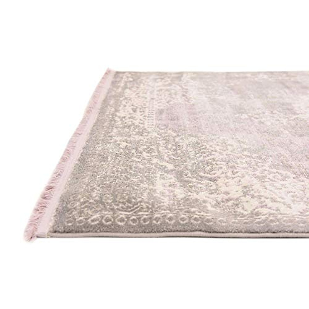 Unique Loom Traditional Classic Intricate Design with Distressed Vintage Detail, Area Rug, 3 ft 3 in x 5 ft 3 in, Purple/Ivory