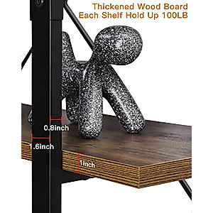 FRAPOW 83Inch Large Vintage Bookshelf, 6 Tier Industrial Etagere Displaying Bookshelf with Metal Frame for Home Living Room Office Study