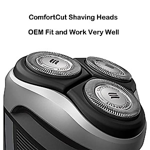 SH30 Replacement Heads for Philips Norelco Series 3000, 2000, 1000 Shavers and S738 Click and Style, ComfortCut Shaving Heads 6 Pack
