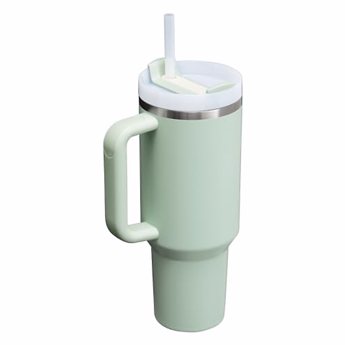 Stanley Quencher H2.0 Tumbler with Handle and Straw 40 oz | Flowstate 3-Position Lid | Cup Holder Compatible for Travel | Insulated Stainless Steel Cup | BPA-Free | Matcha Cream