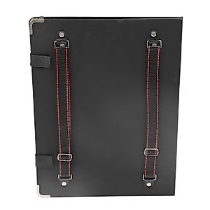 Art Portfolio Case, Adjustable Shoulder Straps Design Art Portfolio Case 15.7x11.8 Inches Metal Corner Protector Art Storage Folder for Artworks and Painting