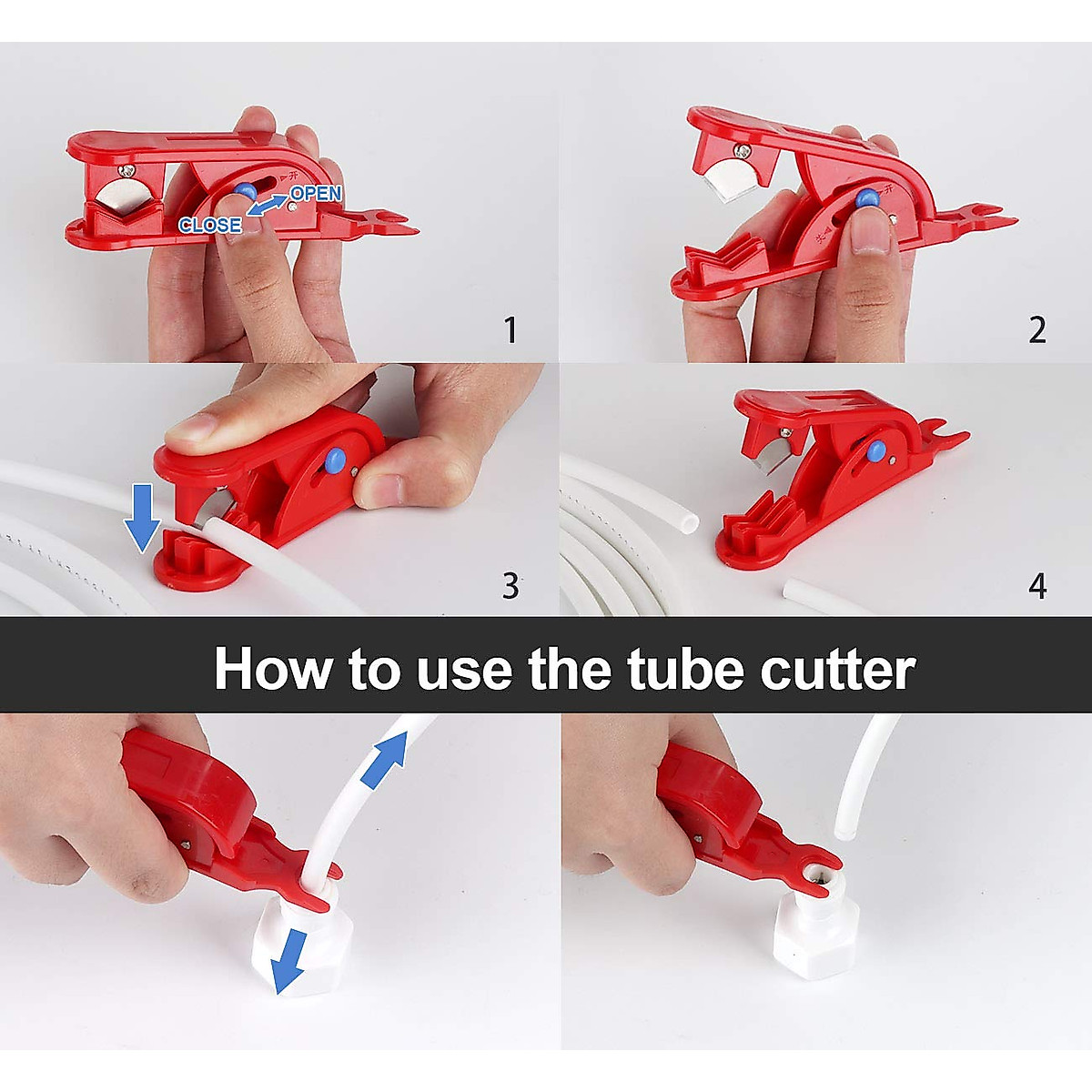 49.2Ft Water Supply Pipe Tube,Refrigerator Water Line +Fridge Connector Kit, ice Maker Water Line Kit for Refrigerator,Ice Maker... (1/4" tubing Pipe)-Easy Installation