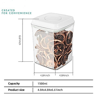 Vivostore Airtight Food Storage Containers with Airtight Lids Set - 2 PC Set 1.5 QT&0.5QT - BPA Free - Push to Open Design 100percent Leakproof Plastic Storage Containers. 500ML 1500ML