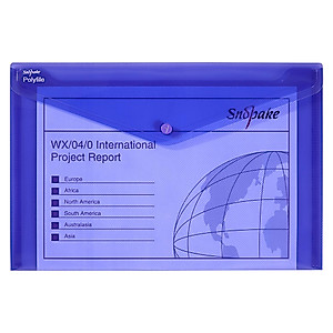 Snopake Foolscap Polyfile Popper Wallet with Press Stud - Electra Assorted [Pack of 15] Ref: 14756RY - [Amazon Exclusive]