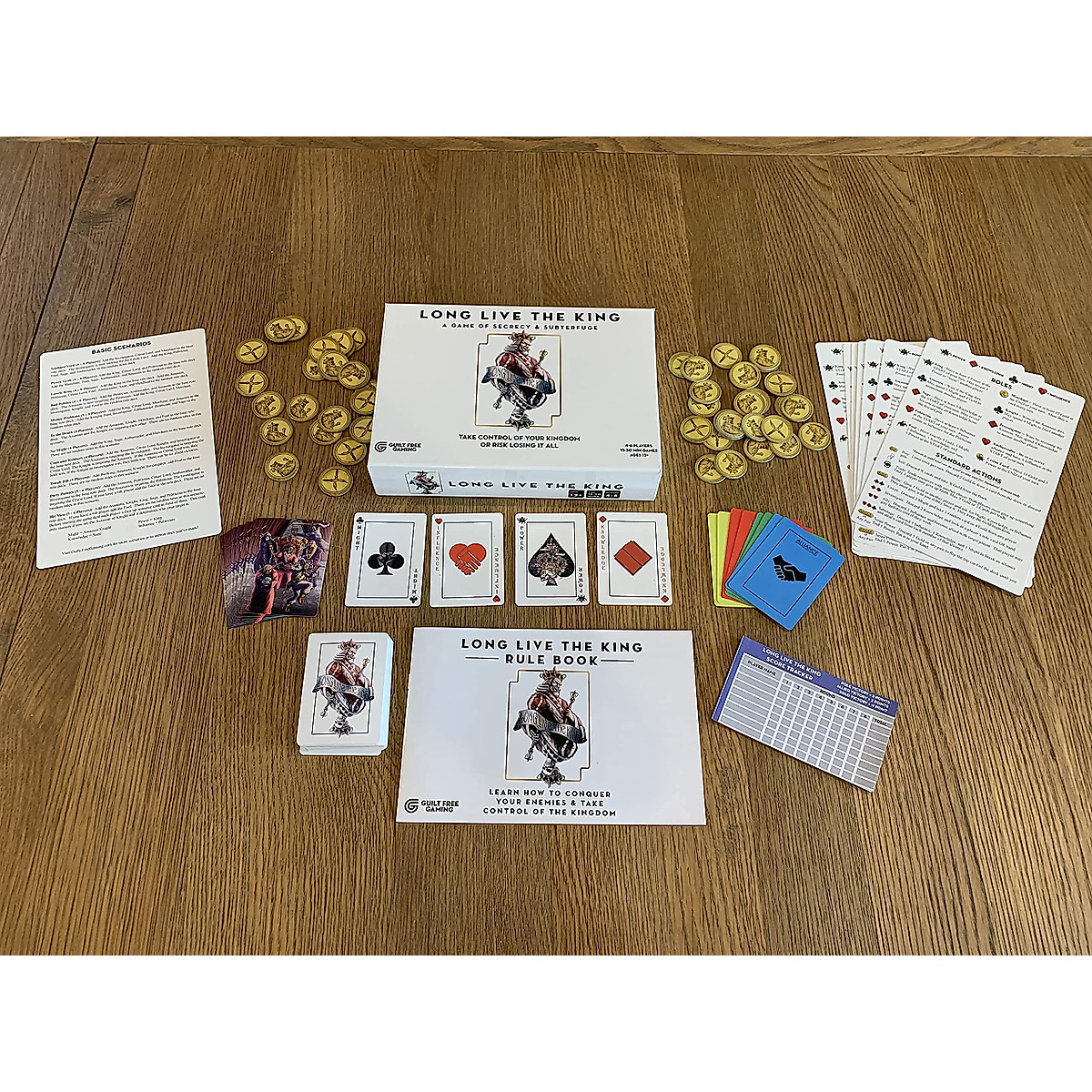 Guilt Free Gaming Long Live The King - A Kickstarter Success Card Game with Social Deduction | Family Friendly (Ages 14)