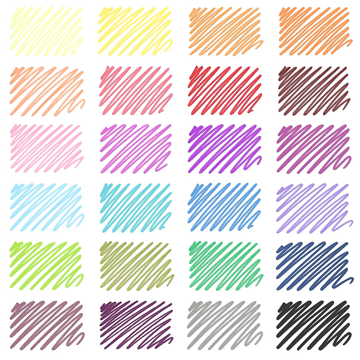 ARTEZA Felt Tip Pens, Set of 24, Sherbet Colors, 1.0–1.5mm Fiber Tip, Quick-Drying Ink