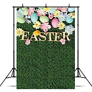 Dudaacvt 5x7ft Easter Backdrop Happy Easter Backdrops Easter Colorful Eggs Backdrop Children Kids Adult Easter Party Decorations Banner