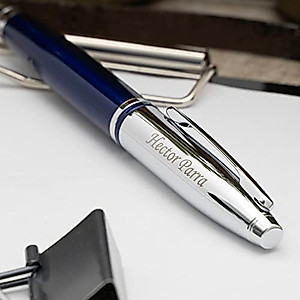 Dayspring Pens Personalized Cross Pen | Engraved Cross Calais Ballpoint Pen - Blue. Custom Gift Pen with Case AT0112-3 Engraving Shipped in One Business Day.
