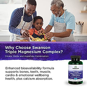 Swanson Triple Magnesium Complex - 100 Capsules, 400mg Each