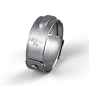 (Pack of 100) EFIELD 1/2-inch Stainless Steel Pex Cinch Clamp Rings for Pex Tubing Pipes