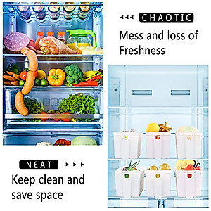 Saedy Plastic Storage Basket, White Baskets for Organizing, 6 Packs