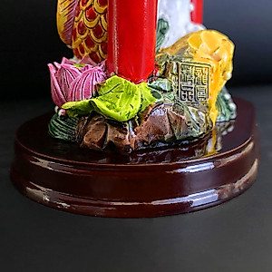 Lendonten Premium Chinese Feng Shui Decor Gifts, Home Office Tabletop Ornaments Collectible Figurines, Statues of Fishes Evolved Into A Dragon, FengShui Lucky Wealth for House