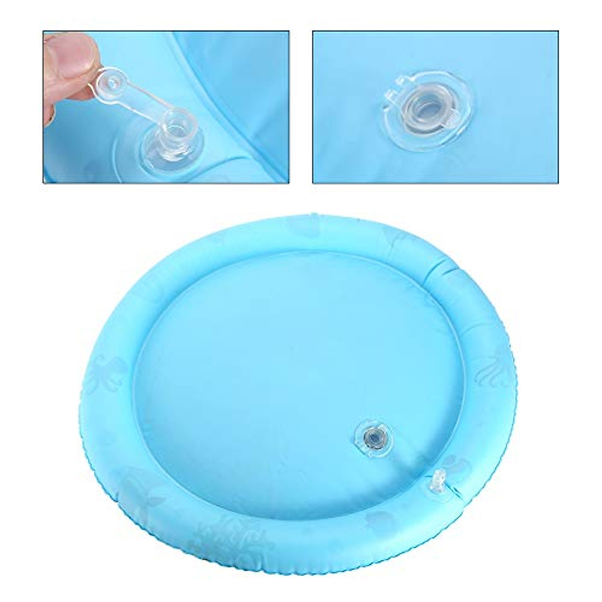 plplaaoo Inflatable Baby Ice Pad Prone Pat Water Cushion Marine Life Mat, Water Mat Infants, Tummy Time Water Mat, Newborn Girl and Boy Early Activity Center