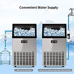Ice Makers Countertop,Commercial Ice Maker,Ice Maker,Countertop Ice Maker,100LBS, Auto-Clean Built-in Automatic Water Inlet with Scoop 2-7 Days delivery Shipped from US Warehouse