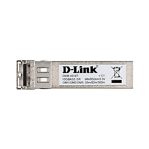 D-Link 10 Gigabit Ethernet Optical Transceiver Multimode 10GBASE-SR SFP+ Module (DEM-431XT)