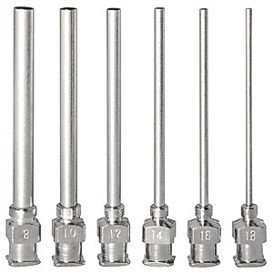 ITROLLE Dispensing Needle Set 12PCS 1.97inch/50mm Stainless Steel Syringe Dispensing Blunt Tip Luer Lock (8, 10, 12, 14, 16, 18 Gauge)