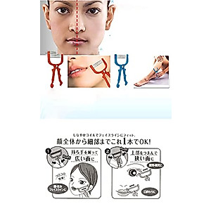 Facial Hair Remover Tool Face Beauty 3 Spring Threading Stick Applicator Spatula Removal Epilator Safety Without Injury (Light Green)