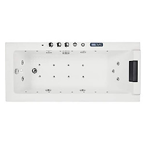 Empava Acrylic Whirlpool Bathtub Hydro-massage Soaking SPA Chromatherapy Jets Tub 67JT351